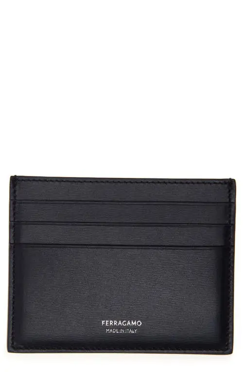 FERRAGAMO Classic Leather Card Case - Midnight