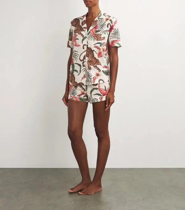 Desmond & Dempsey Cotton Leopard Soleia Pyjamas