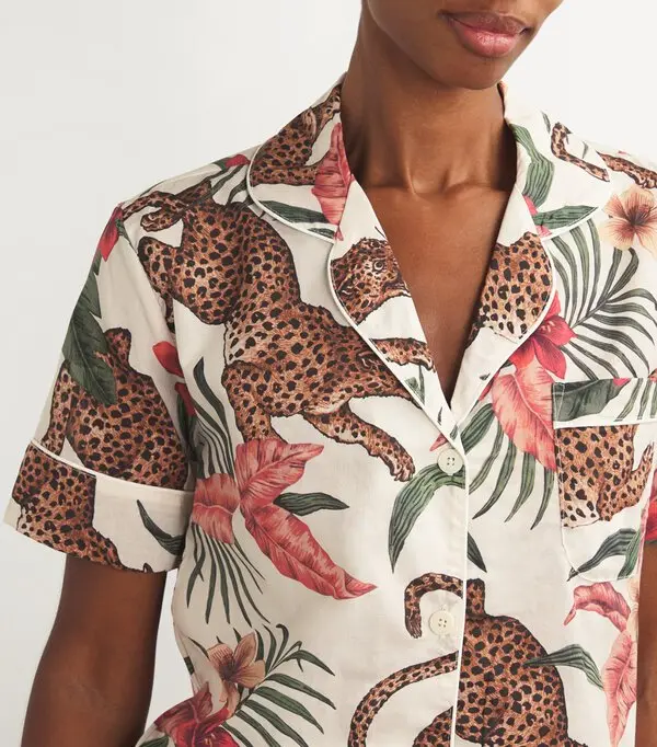 Desmond & Dempsey Cotton Leopard Soleia Pyjamas