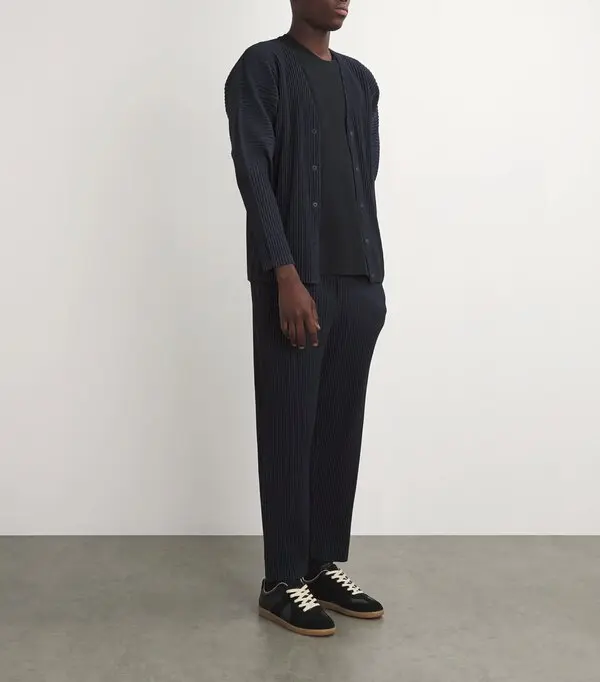 Issey Miyake Basics Pleated Cardigan - Navy