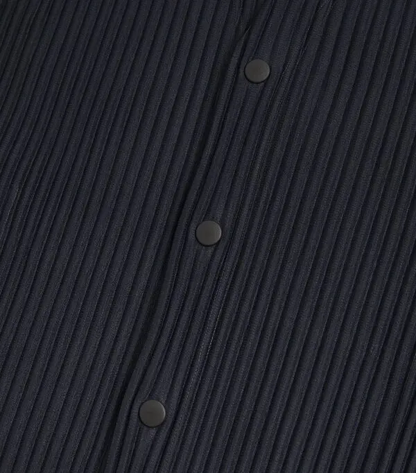Issey Miyake Basics Pleated Cardigan - Navy