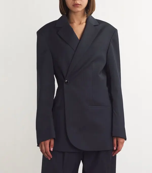 RÓHE Wool Overlap Blazer