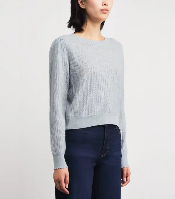 FRAME Cashmere Pointelle Knit Sweater