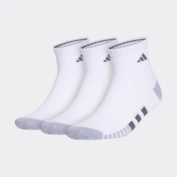 Adidas Cushioned Quarter Socks 3 Pairs - White / Grey / Black