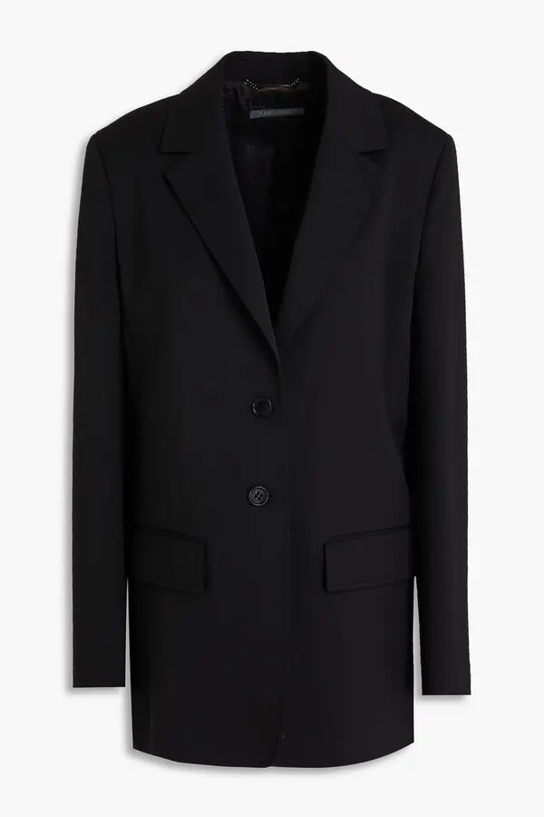 Alberta Ferretti Wool-blend Twill Blazer - Black
