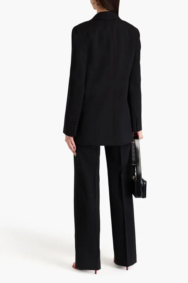 Alberta Ferretti Wool-blend Twill Blazer - Black