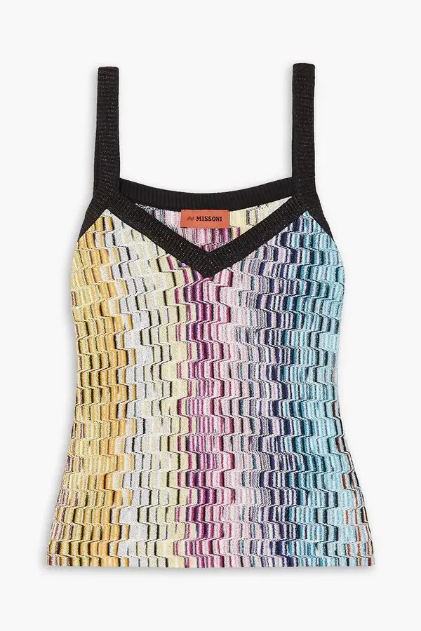 Missoni Metallic Crochetknit Camisole