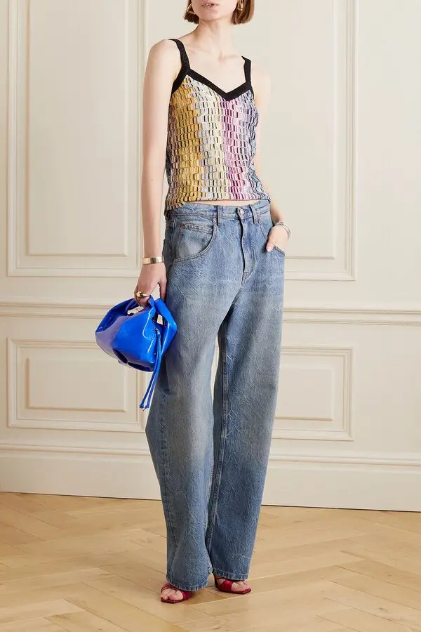 Missoni Metallic Crochetknit Camisole