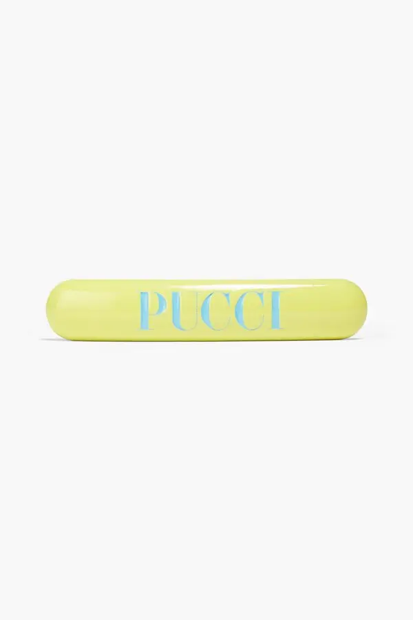 Emilio Pucci Logo-print Hair Clip - Chartreuse