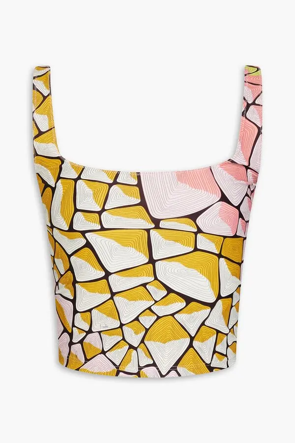 Emilio Pucci Cropped Printed Tank - Marigold