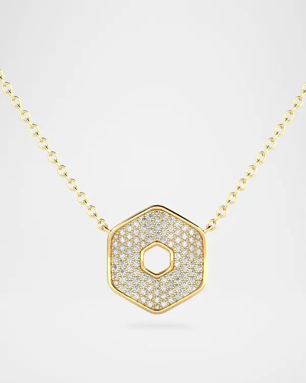 JAMIE TURNER 18k Gold Diamond Eclipse Necklace - Diamond & Gold