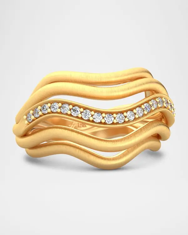 JAMIE TURNER 18k Gold And Diamond Sierra Ring - Diamond & Gold