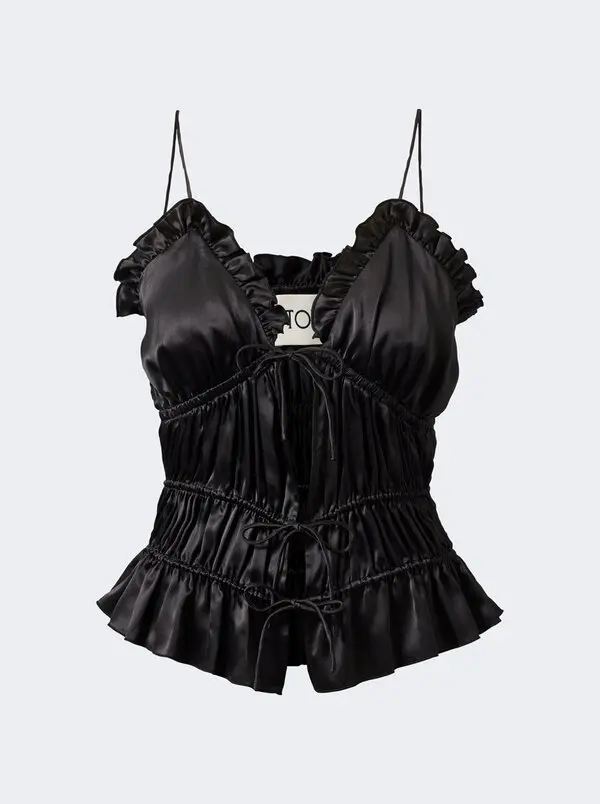 Tove Keonie Silk Top - Black