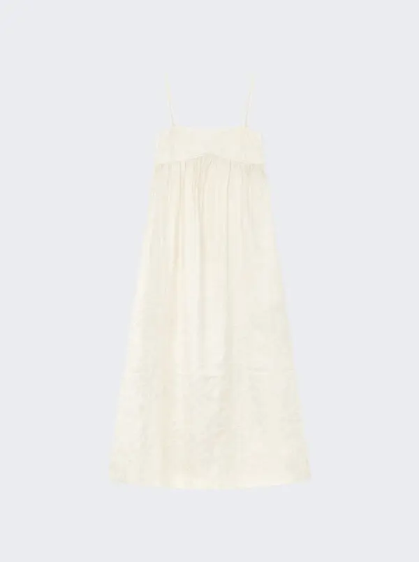 Loulou De Saison Cavola Embroidered Long Dress - Ivory