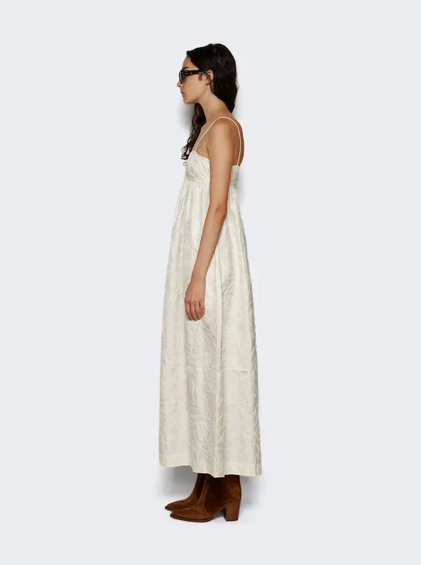 Loulou De Saison Cavola Embroidered Long Dress - Ivory