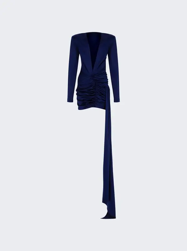 THE NEW ARRIVALS ILKYAZ OZEL Azure Mini Dress - Obscure Blue