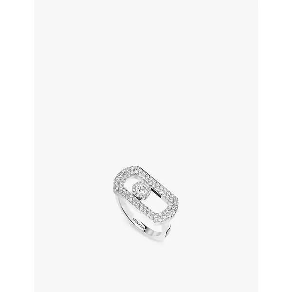 Messika So Move Pavé 18ct Gold And 0.6ct Diamond Ring - White Gold