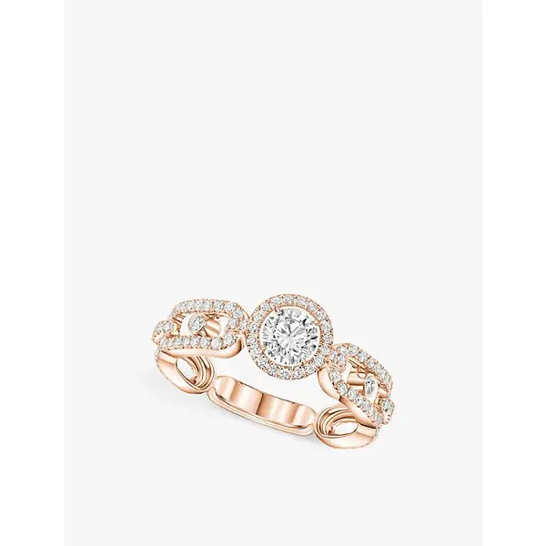 Messika Move Link Solitaire Diamond Ring - Pink Gold