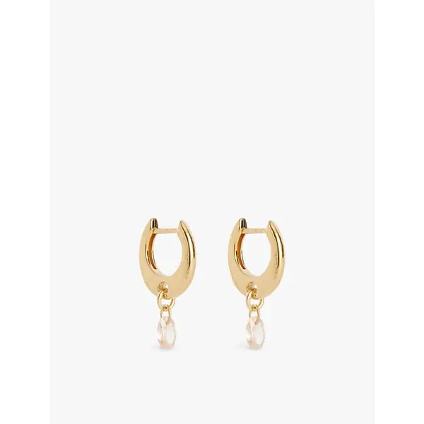 PDPAOLA Peach Lily Huggie Earrings - Gold