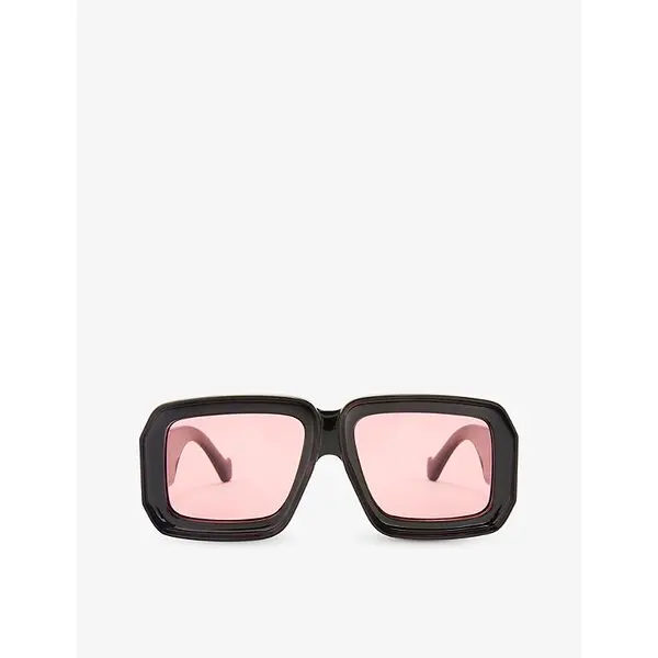 Loewe X Paula's Ibiza Square-frame Sunglasses - Shiny Black