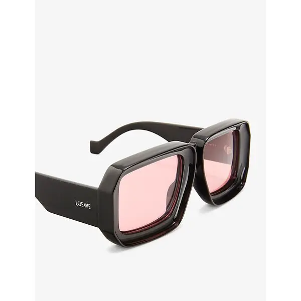 Loewe X Paula's Ibiza Square-frame Sunglasses - Shiny Black