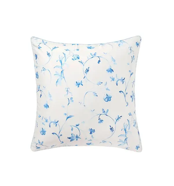Hill House Home The Euro Sham Printed Sateen - Blue Botanical