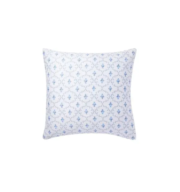 Hill House Home The Euro Sham Printed Sateen - Blue Trellis