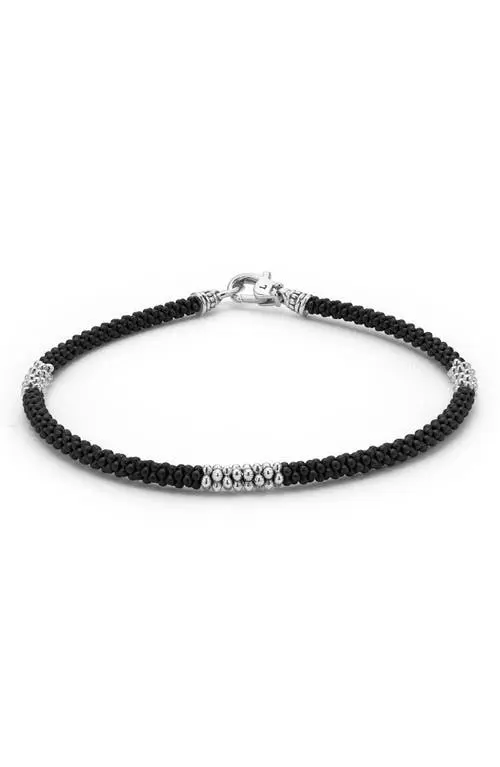 Lagos Caviar Three-station Bracelet - Black