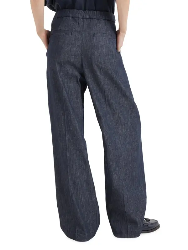 Brunello Cucinelli Cotton Effect Twill Tailored Relaxed Trousers