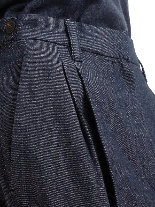 Brunello Cucinelli Cotton Effect Twill Tailored Relaxed Trousers