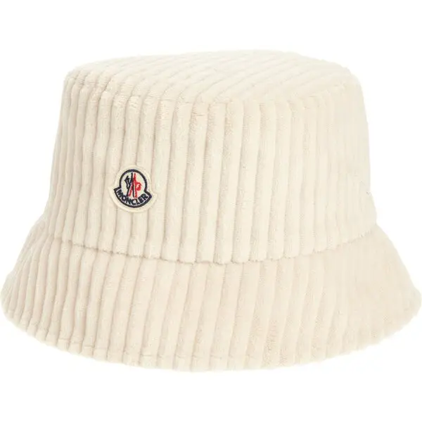 Moncler Corduroy Bucket Hat - Light Beige