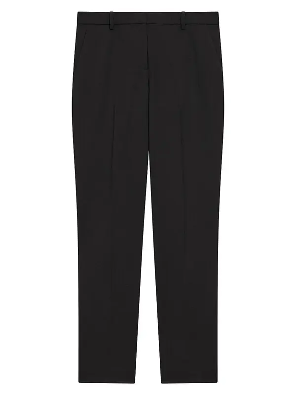 Theory Treeca Pull-on Wool Trousers - Black