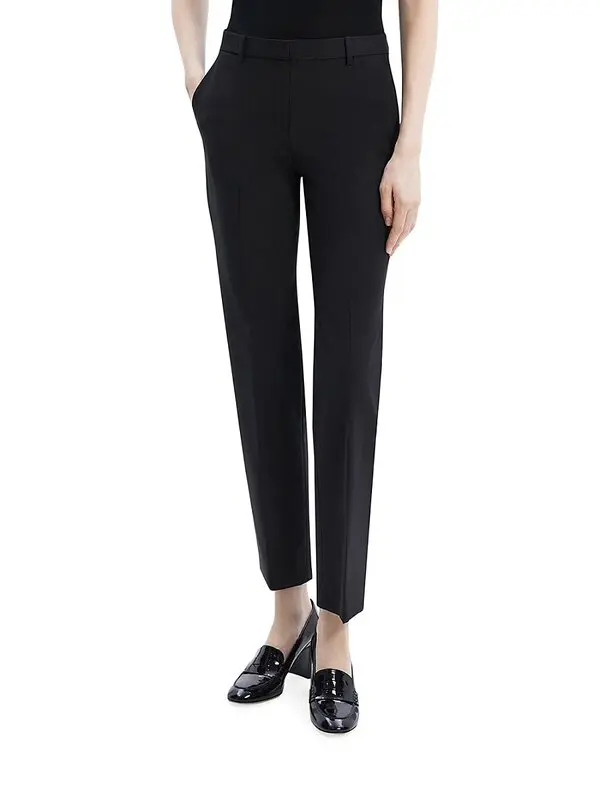 Theory Treeca Pull-on Wool Trousers - Black