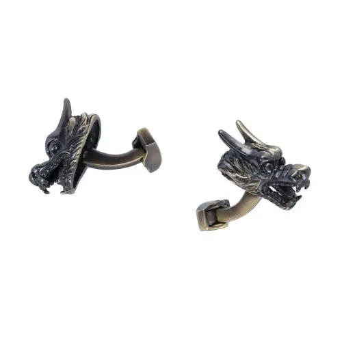 Trafalgar Guardian Of Freedom Dragon Novelty Cufflinks - Silver