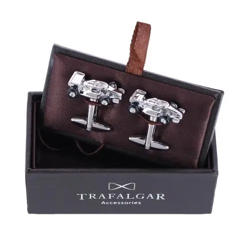 Trafalgar Finish Line Racecar Novelty Cufflinks