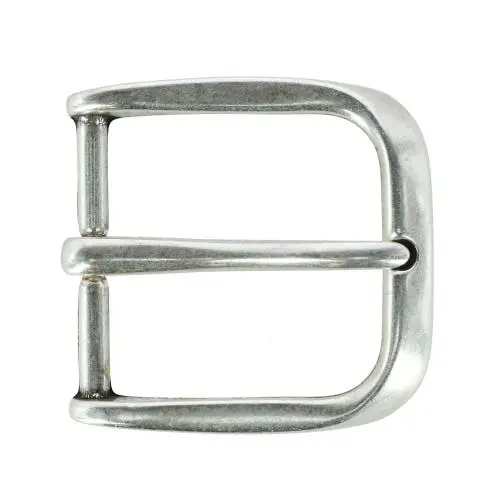 Trafalgar 40mm Square Solid Brass Harness Belt Buckle - Silver