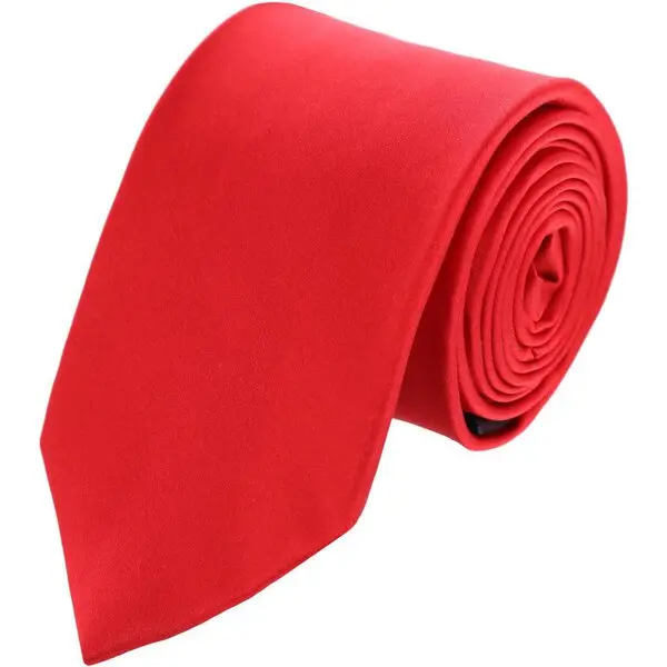 Trafalgar Sutton Solid Color Silk Necktie - Red