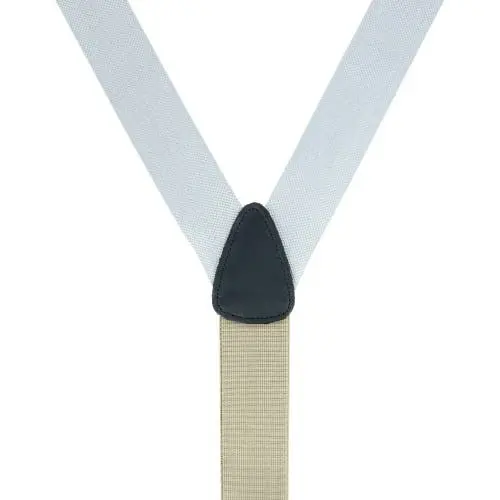 Trafalgar Hudson Nylon Button-end Suspenders - Silver