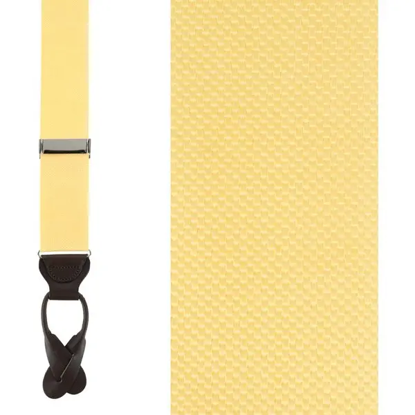 Trafalgar Hudson Nylon Button-end Suspenders - Yellow