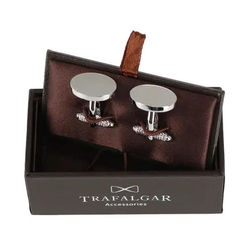 Trafalgar Asher Oval Brass Cufflinks