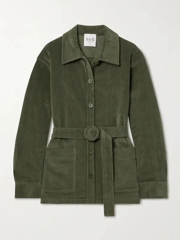 Sea Carine Belted Corduroy Jacket