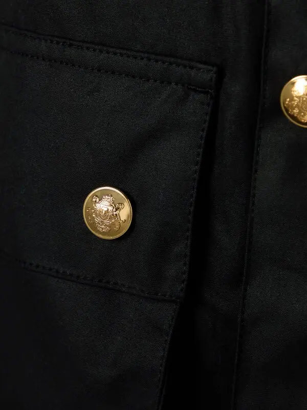 NILI LOTAN Kedem Cotton Corduroy-trimmed Waxed-cotton Jacket