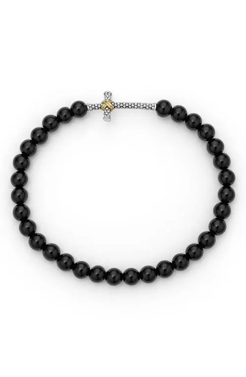 Lagos Anthem Cross Bead Stretch Bracelet