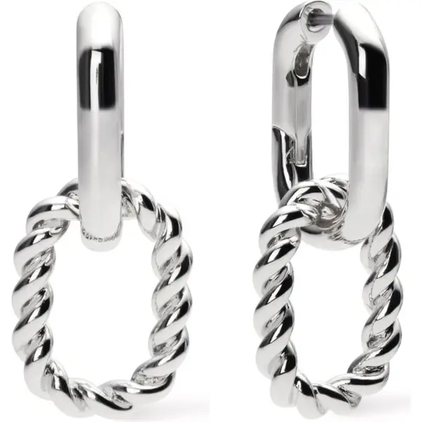 ANA LUISA Double Hoop Earrings - Silver