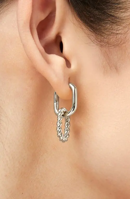 ANA LUISA Ashley Double Hoop Earrings - Silver