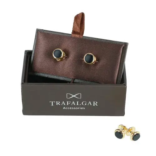 Trafalgar Sutton Tuxedo Stud Set Genuine Onyx