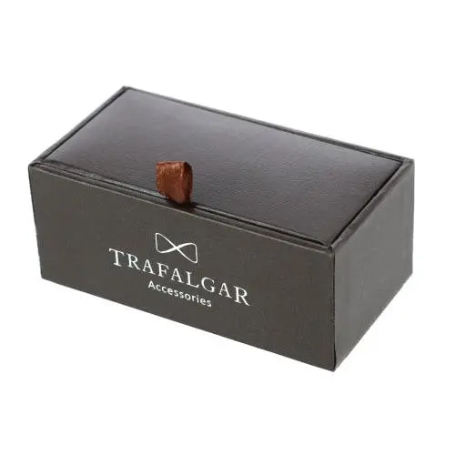Trafalgar Black Lacquer Cushion Cufflinks