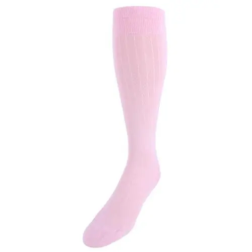 Trafalgar Jasper Ribbed Over-the-calf Mercerized Cotton Socks - Pink