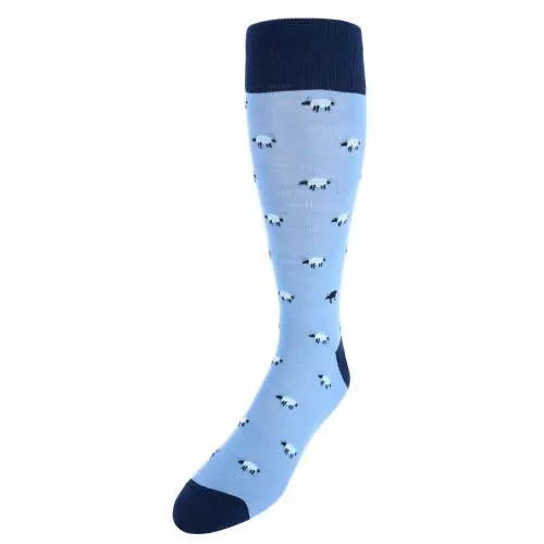 Trafalgar Dolly The Sheep Merino Wool Socks - Light Blue