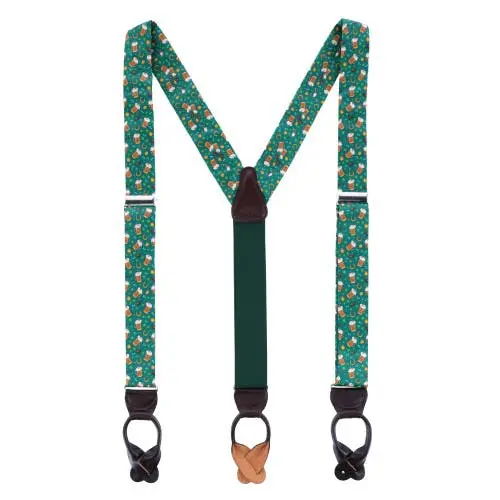 Trafalgar Cheers To St. Patrick's Day Silk Suspenders - Multiple